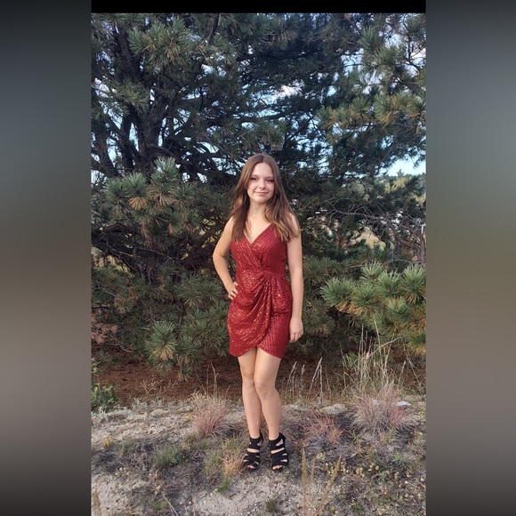 Dresses | Sequin Red Hoco Dress | Poshmark